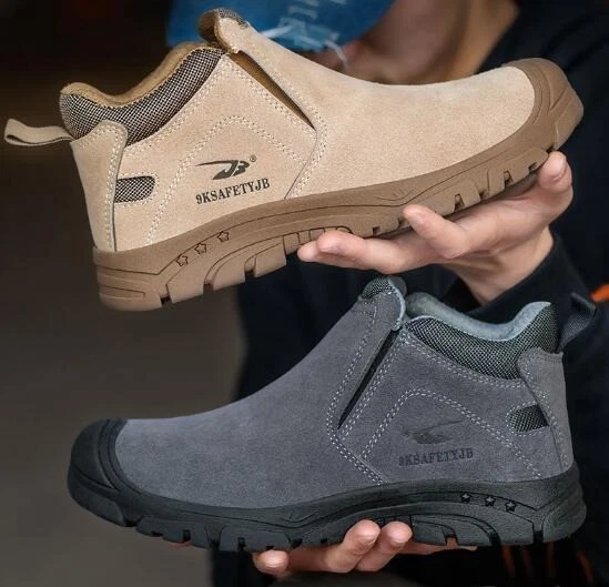 MENS LIGHTWEIGHT SAFETY Shoes Steel Toe Cap Work Sneakers Ankle Boots ...