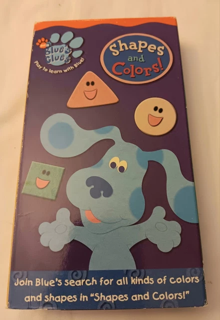 BLUES CLUES SHAPES and Colors VHS 2003 Vintage Nick Jr Nickelodeon Tape ...