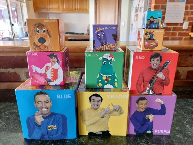 THE WIGGLES BLUEY Peppa Pig ABC Kids Vintage Retro Stacking Blocks $9. ...