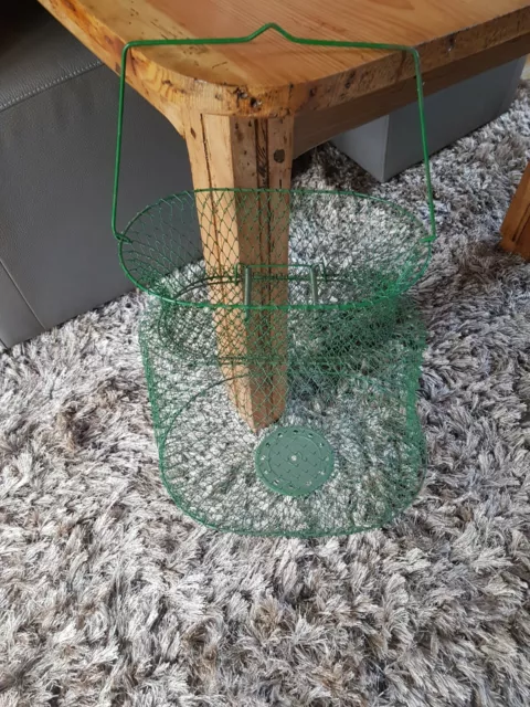 VINTAGE ANCIEN PANIER DE PÊCHE NASSE A POISSON METAL EUR 20,00 ...