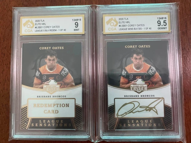 2020 NRL ELITE League Sensations Corey Oates #1 Brisbane Broncos Graded ...