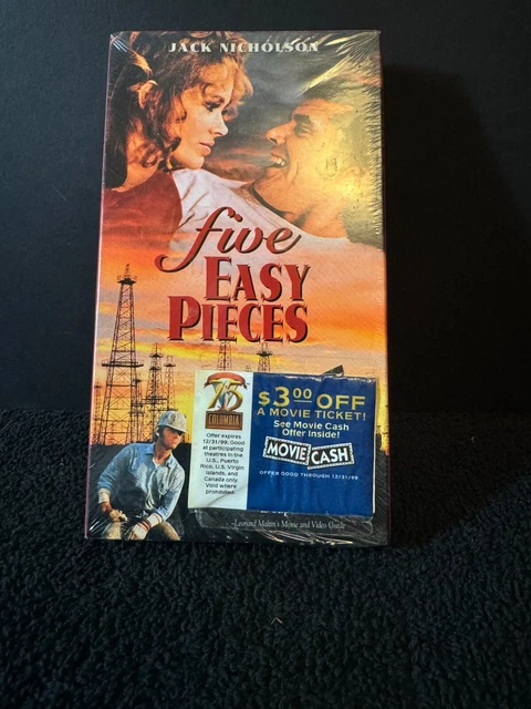 FIVE EASY PIECES RARE OOP SEALED Columbia 1995 VHS Jack Nicholson *NEW ...