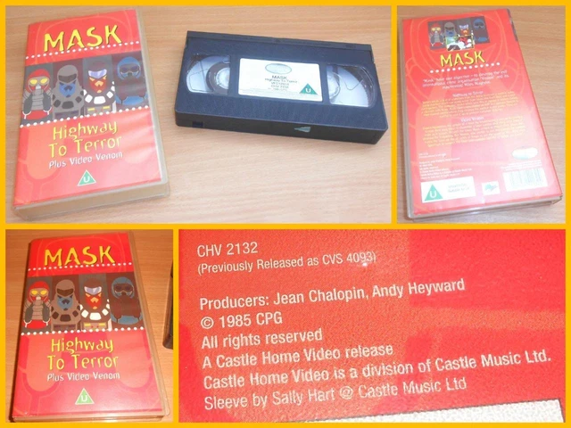 MASK VHS VIDEO Tape Cassette Retro 1985 Vintage Animated Cartoon Castle ...