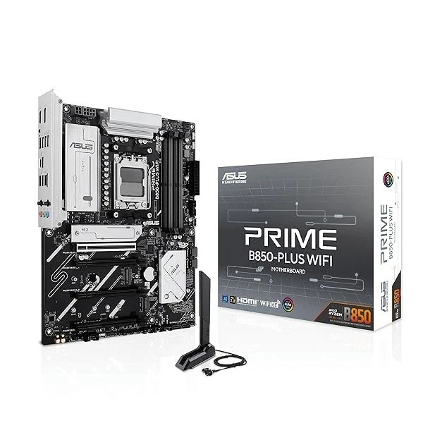 ASUS PRIME B850-PLUS WIFI, AMD, Socket AM5, AMD Ryzen 7000 Series DDR5 ...