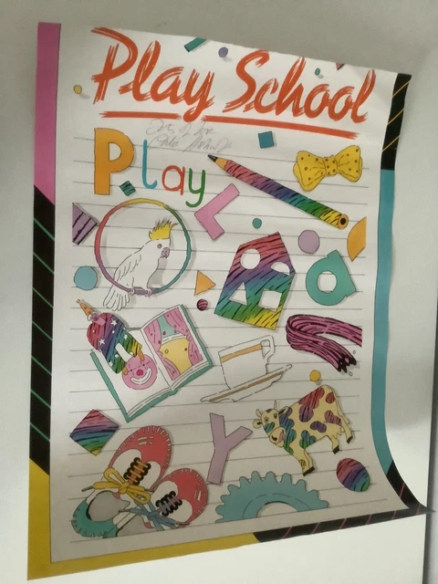 VINTAGE BBC TV Play School Poster Signed By Chloe Ashcroft Also Was In ...