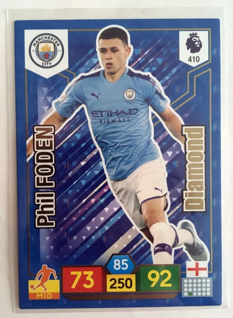 CARTE CARD DIAMOND PHIL FODEN MANCHESTER CITY ENGLAND PANINI PREMIER L ...