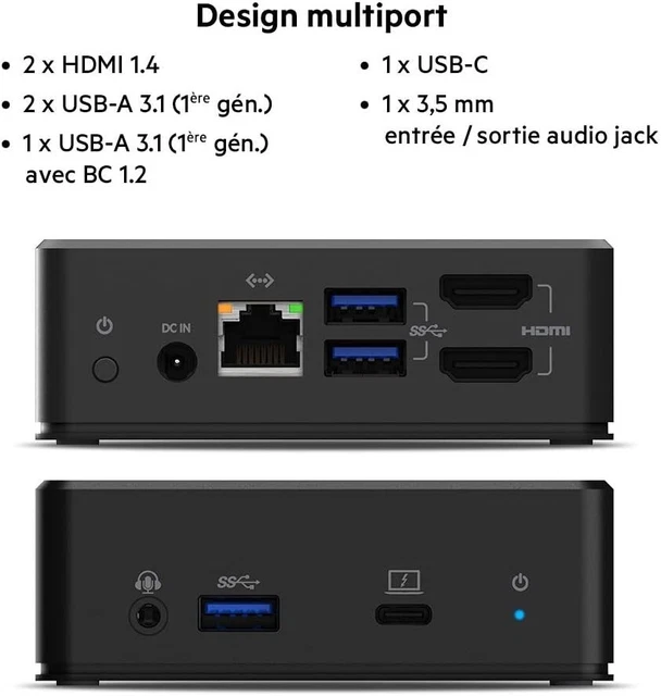 BELKIN USB-C DUAL Display Docking Station USB 3.2 Gen 1 (3.1 Gen 1 ...