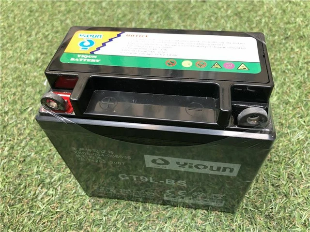 BATTERY FOR 15HP Chipper | Yiqun GT9L-BS | 12V 9A | Motorcycle ATV Quad ...