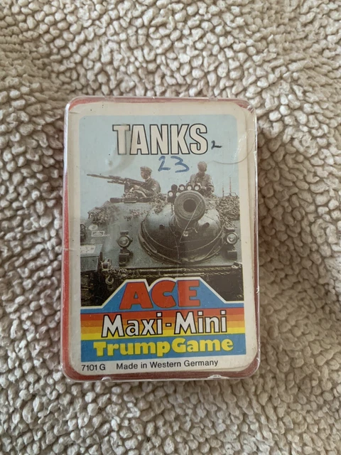VINTAGE ACE MAXI Mini Top Trump Game Tanks 1970’s Excellent Condition £ ...