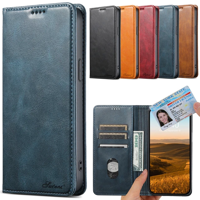FOR SAMSUNG GALAXY S24 S23 Ultra/S23 FE/S22 + Magnetic Flip Leather Wallet Case $22.77 - PicClick AU