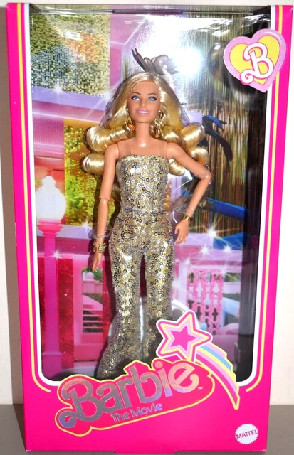 2023 BARBIE THE MOVIE Margot Robbie GOLD DISCO OUTFIT Barbie - NEW ...