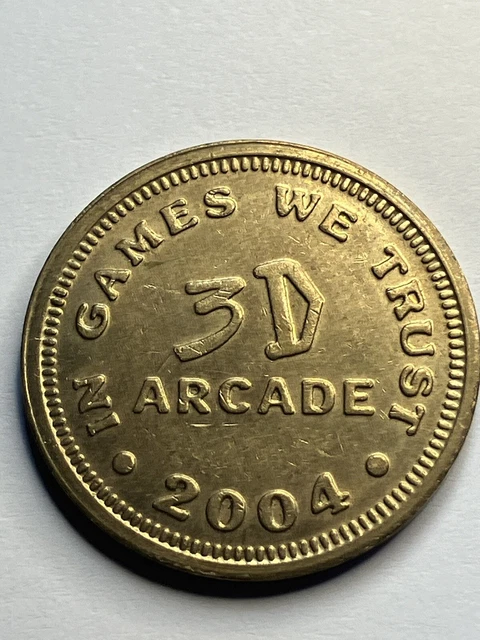 3D ARCADE TOKEN IN GAMES WE TRUST NO CASH VALUE 2004 - SCARCE #sz1 £9. ...