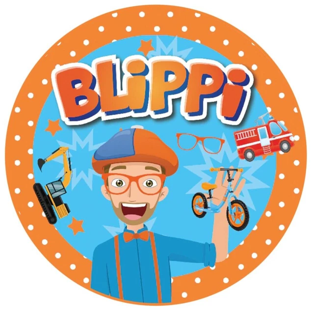 19CM ROUND BLIPPI Edible Cake Topper Rice Wafer Paper - Kids Birthday ...