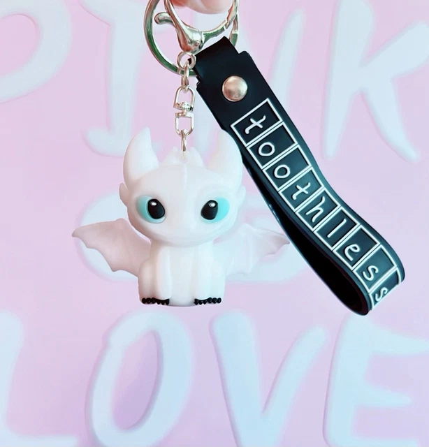 TOOTHLESS WHITE HOW To Train Your Dragon Disney Keychain Keyring ...