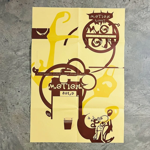 EMIGRE MAGAZINE MOTION Light Font Typeface Poster Brochure Frank Heine ...