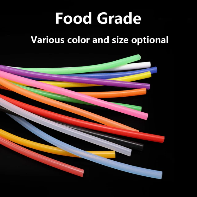 FOOD GRADE COLOR Silicone Tube Flexible Tubing Hose Pipe Soft Rubber ...