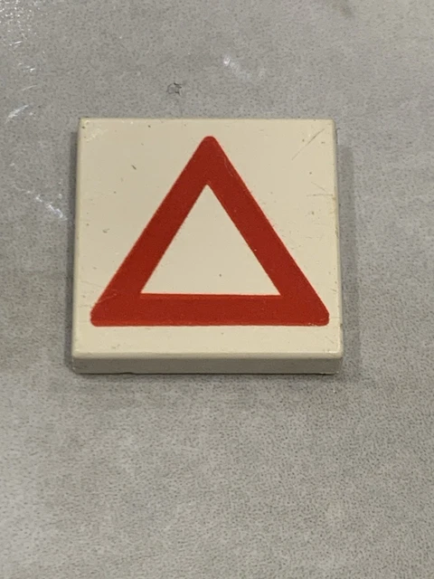LEGO 2X2 TILE With Red Warning Triangle Pattern Part 3068bp 06 £1.60 ...