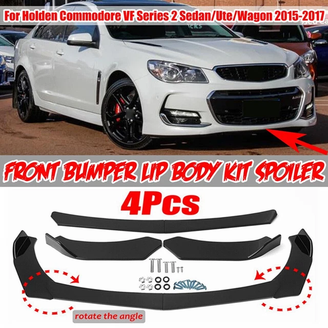 FOR HOLDEN COMMODORE VF Series Glossy Black Front Bumper Lip Splitter ...