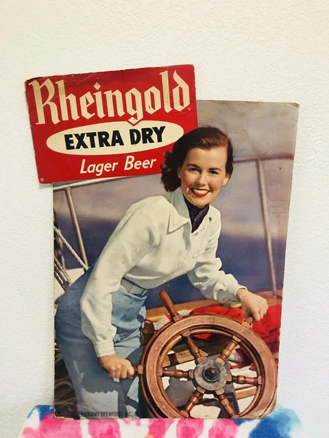 VINTAGE 1950'S MISS Rheingold Extra Dry Lager Beer Advertising ...