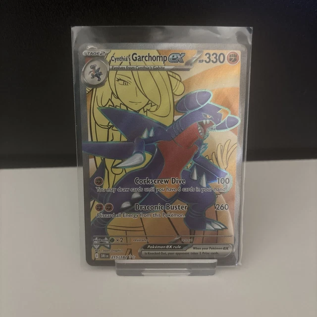 POKÉMON TCG CYNTHIA’S Garchomp EX Destined Rivals Full Art 215/182 PACK ...