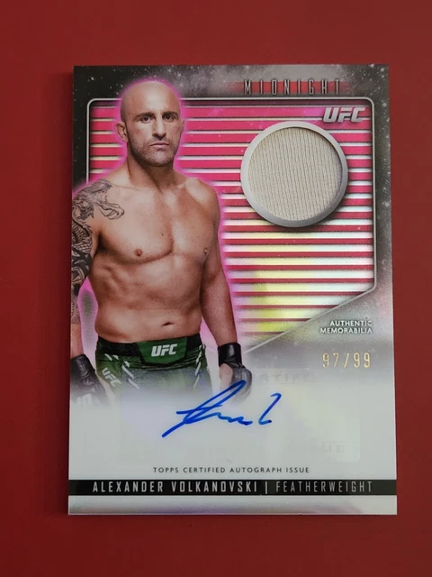 2024 TOPPS MIDNIGHT UFC Alexander Volkanovski Twilight relique de ...