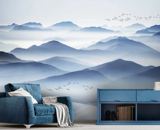 3D BLUE VALLEY ZHUA6223 Wallpaper Wall Murals Removable Self-adhesive ...