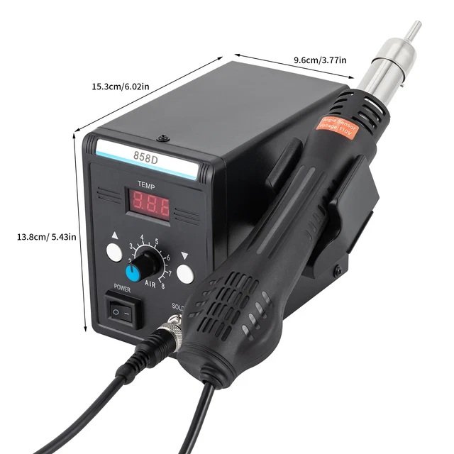 HOT AIR REWORK Station,SMD Soldering Station Heat Gun for Electronics ...