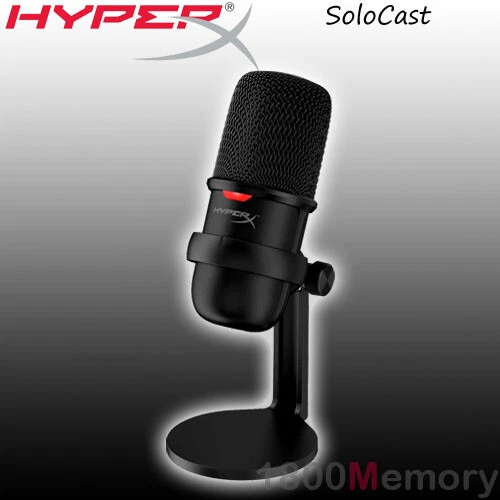 HYPERX SOLOCAST USB C Condenser Microphone Stand Mount Mic Black for PC ...