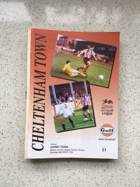 CHELTENHAM TOWN V Corby Town 26th Mar 1994 £4.37 - PicClick UK