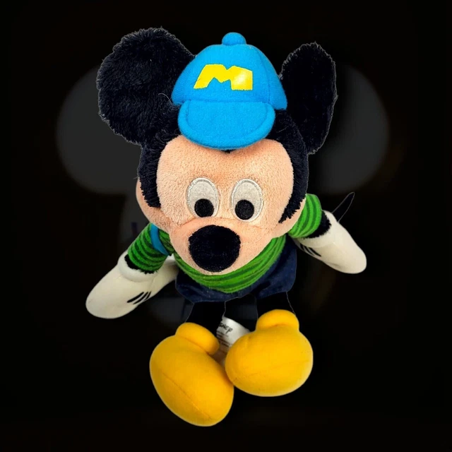 MICKEY MOUSE BLUES Clues Plush Backpack Hat Green Stripe Shirt Vintage ...