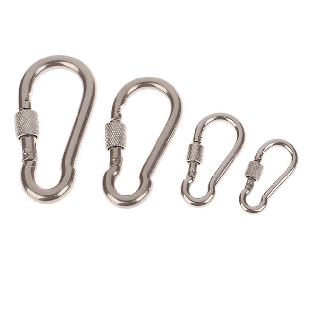 STAINLESS STEEL CARABINER Spring Snap Hook - 304 Stainless Steel Heavy ...