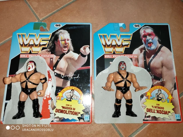 WWF WRESTLING HASBRO gig AX e Smash "demolition" + card original ita ...
