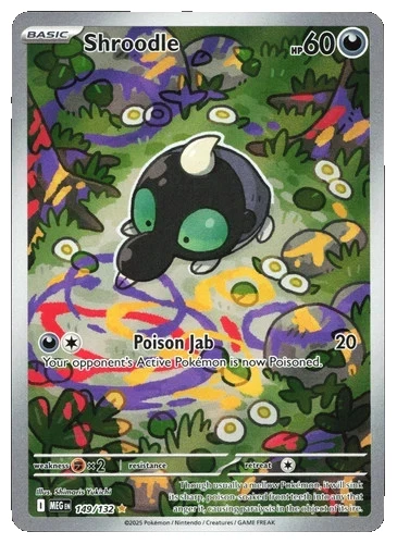 2025 POKÉMON MEGA Evolution Shroodle 149/132 Illustration Rare $11.40 ...