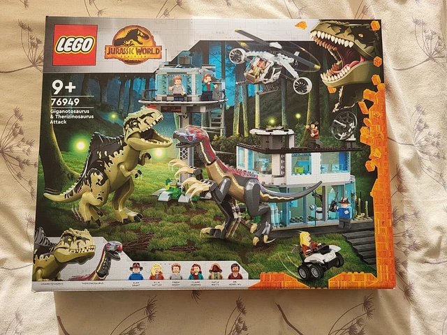 LEGO JURASSIC WORLD 76949 - Giganotosaurus & Therizinosaurus Attack-New ...