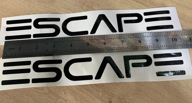 CAMPER ESCAPE GRAPHIC Sticker Self Build Motorhome Van Gloss Black ...