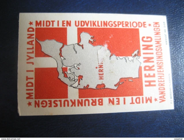 HERNING VANDREHJEMSINDSAMLINGEN MIDT I Jylland Poster Stamp Vignette ...