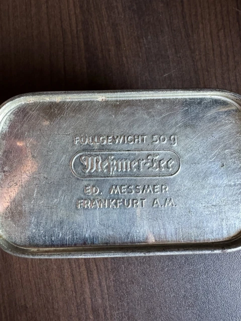 ALTE MESSMER Tee Jubiläums 1852/1952 Blechdose gebraucht EUR 1,00 ...