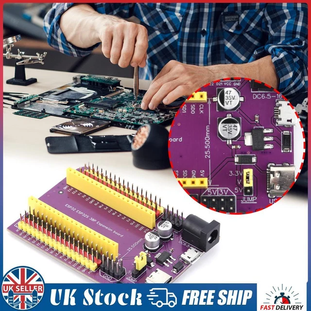 ESP32 DEVELOPMENT BOARD NodeMCU-32S Lua TYPE-C/MICRO Module GPIO Expansion Board £6.69 - PicClick UK
