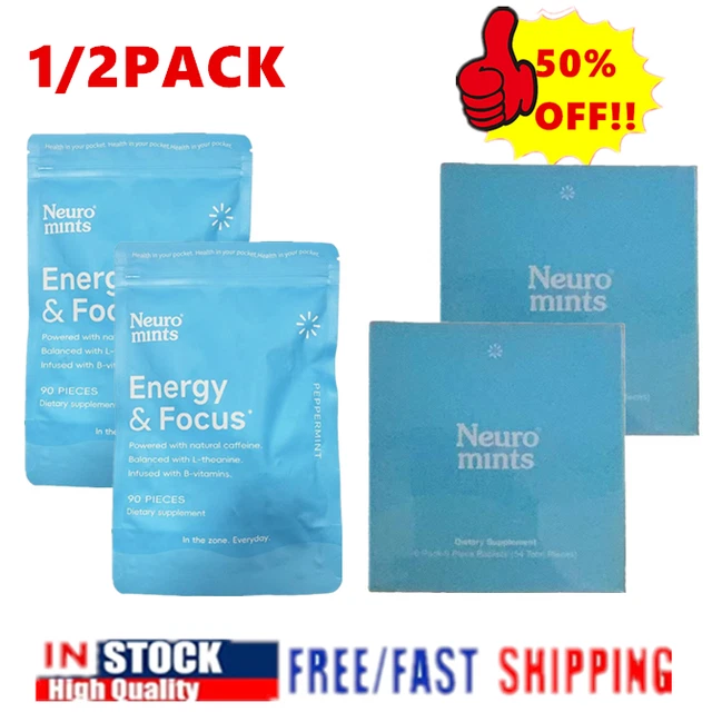 MINTS GUM L=THEANINE B-12 Nootropics Boost Energy & Focus 1/2Pack £7.09 ...