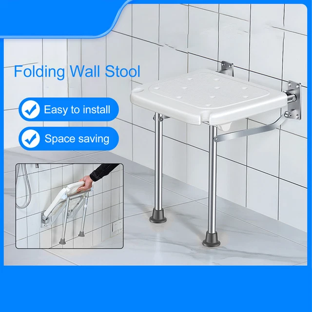 WALL MOUNTED MATERNITY Shower Stool Foldable Wall Mounted Shower Chair ...
