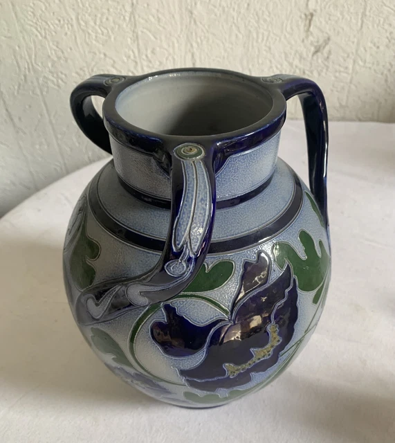 GRAND VASE ART Nouveau En Grès Alsace Albert Schmider Oberbetschdorf 3 ...