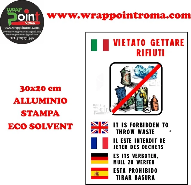 CARTELLI CARTELLO DIVIETO Di Scarico Multilingua 30X20 Cartelli ... CARTELLI CARTELLO DIVIETO Di Scarico Multilingua 30X20 Cartelli ...