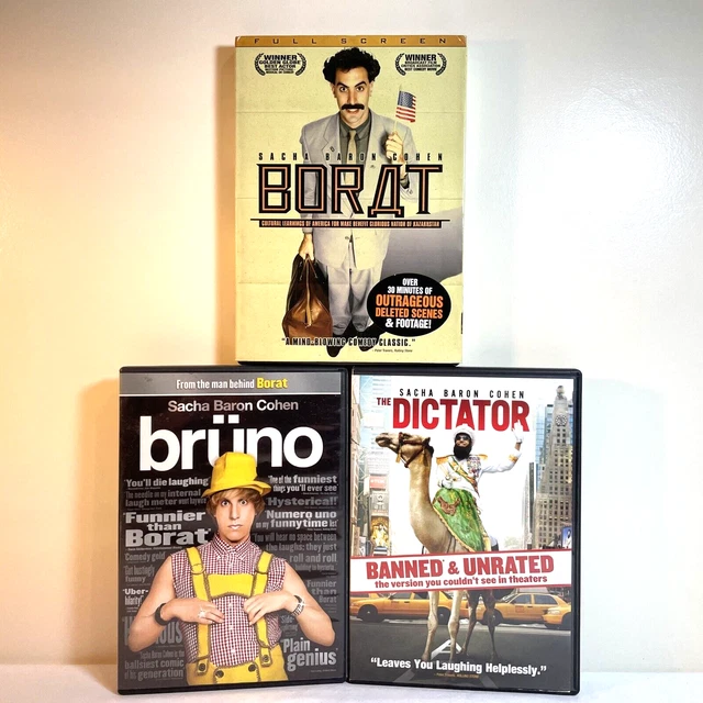 BORAT / BRUNO / THE DITTATOR (DVD) Sacha Baron Cohen - Spoof commedia ...