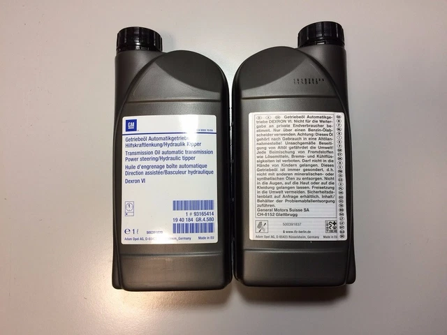 2 LITER ORIGINAL Opel transmission oil Dexron VI automatic transmission ...