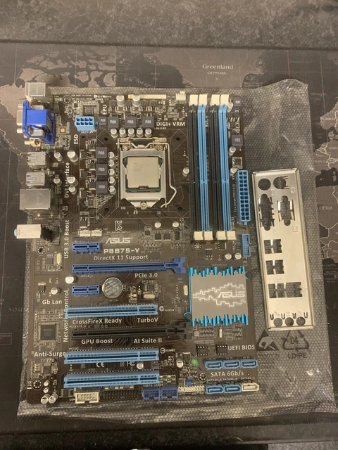 ASUS P8B75-V MOTHERBOARD Intel B75 Socket LGA 1155 ATX USB3.0 DDR3, I3 ...