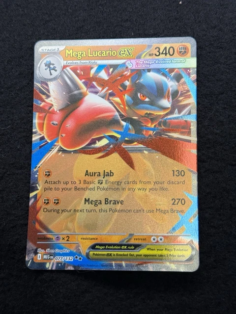 MEGA LUCARIO EX 77/132 - Pokémon TCG Mega Evolution NM $0.99 - PicClick CA