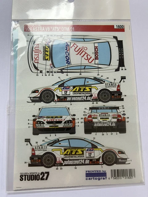 STUDIO27 1/24 DECALS Astra V8 ATS DTM EUR 10,80 - PicClick DE