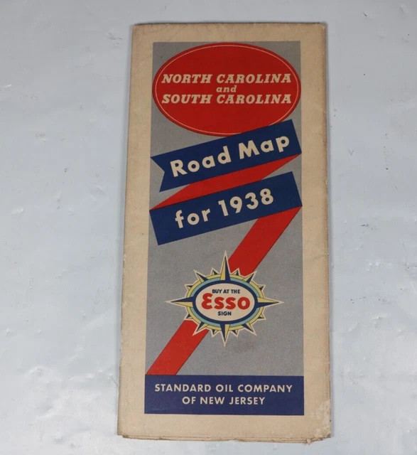VINTAGE ESSO 1938 North & South Carolina Road Map – Esso Standard Oil ... VINTAGE ESSO 1938 North & South Carolina Road Map – Esso Standard Oil ...