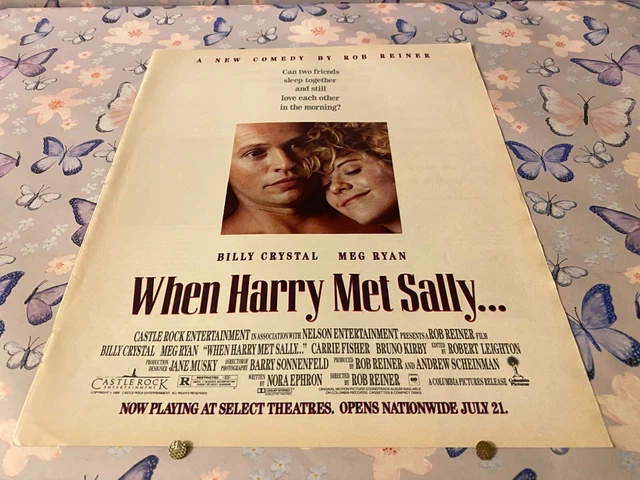 FRAMED MOVIE ADVERT 12X10 When Harry Met Sally: Billy Crystal & Meg ...
