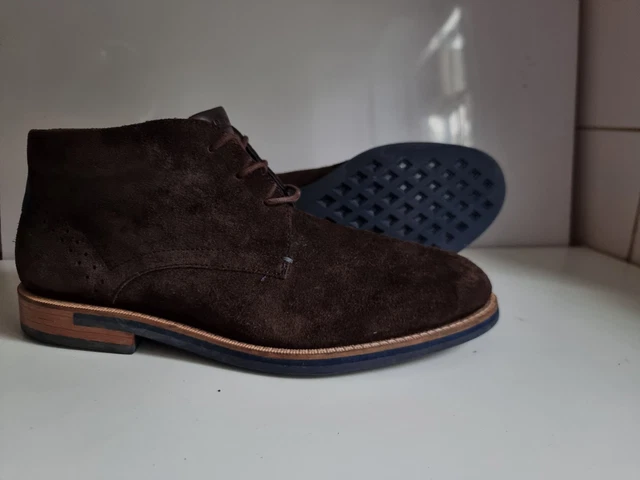 TED BAKER DESIGNER Uk 8 Eu 42 Mens Dark Brown Suede Leather Chelsea Ankle Boots £42.29 - PicClick UK